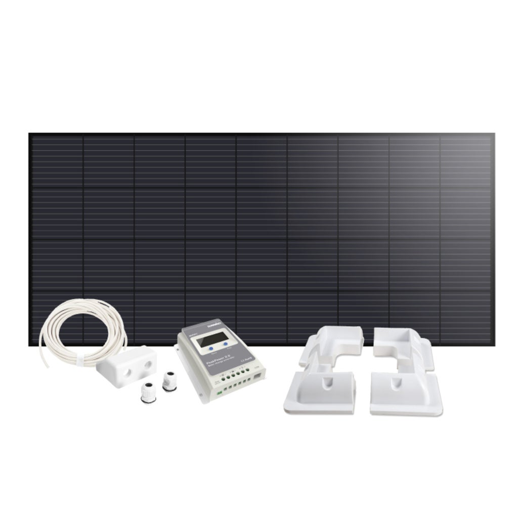 Solcellspaket Sunwind Caravan 200W MPPT, hörn