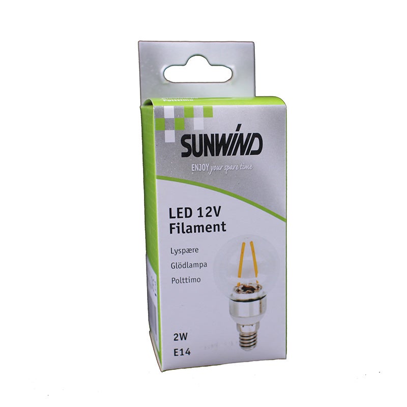 LED-lampa filament E14 45mm 2W