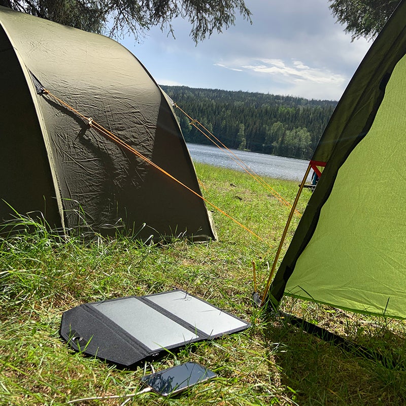 Vikbar solpanel Mini 12W med USB